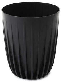 PLASTOVÝ KVĚTINÁČ STRIPPED ECO 30X25 CM ČERNÁ