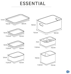 Senseo Organizér do šuplíku, organizér na kosmetiku, sada 7ks - ESSENTIAL bílá