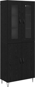 Vysoký bufet Bílý a černý dub 69,5 x 34 x 180 cm 3402710