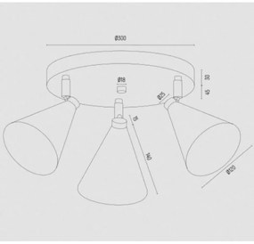 Argon 6246 - Bodové svítidlo LUCINDA 3xE14/7W/230V zlatá