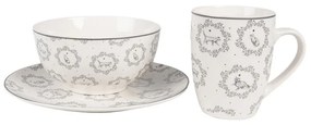 Porcelánový hrnek s motivem kočiček Lovely Grey Cats – 325 ml