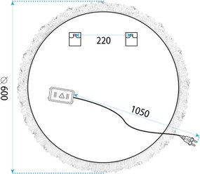 Tutumi Tutumi, LED zrcadlo 60cm YH-3561, HOM-01503