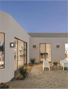 NV 9762161 Venkovní nástěnné svítidlo CASTRO šedý pískovec a akryl E27 1x12W bez žárovky 100-240V IP65 - NOVA LUCE