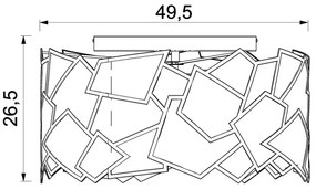 Stropní svítidlo CAMO 3xE27/15W/230V černá