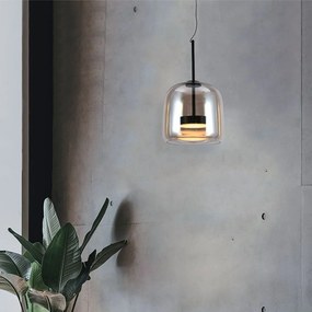 LED Solution Černé závěsné LED svítidlo s jantarovým stínidlem 23cm 6W 23379