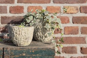 Cementový květináč se vzorem L- Ø 20*18 cm