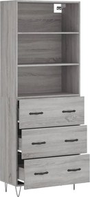 Skříň highboard šedá sonoma 69,5 x 34 x 180 cm kompozitní dřevo 3189379