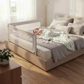 Tulano Cover 48 Bezpečnostní zábradlí na postel 180 cm bílo-šedá