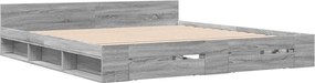 Rám postele se zásuvkami šedý sonoma 200 x 200 cm kompozit 3280725