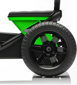 AIYAPLAY šlapací gokart pro děti, dětský karting od 2 do 5 let s tichými EVA koly, jízda vpřed a vzad, zelená