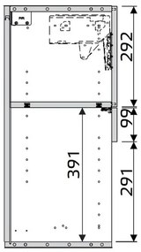 EBS EH60M1DB Skříňka horní výklopná pro mikrovlnnou troubu 60 cm, bílá lesk 1 set