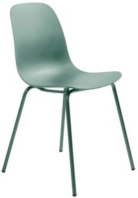OnaDnes -20% Zelená plastová jídelní židle Unique Furniture Whitby