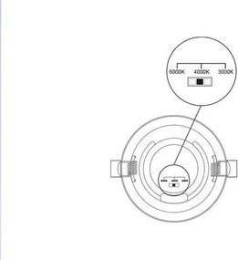 LED podhledové svítidlo Panlux DOWNLIGHT CCT ROUND IP44 24W černá PN22400012