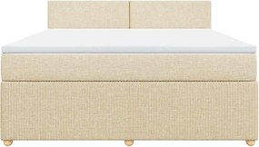 Box spring postel s matrací krémová 180x200 cm textil 3287533