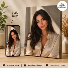 Foto obraz z vlastní fotky na plátno – Luxury Editorial prémiový styl Rozměry obrazu: 20 x 30 cm