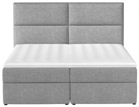 Boxspringová postel AMBER 180 Eltap Soft 17 (ekokůže) - bílá