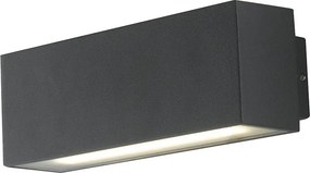FAN LED-W-AGERA-180 Venkovní nástěnné svítidlo LED AGERA černá hliník 2x6 W 1380 lm 3000/4000 K IP54 7 x 18 x 6,5 - FANEUROPE