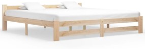 Rám postele masivní borové dřevo 200 x 200 cm,  321997 HangarStore.cz