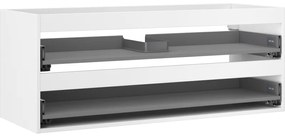 Mexen Box-A korpus závěsné skříňky pod umyvadlo 120 cm, 2 zásuvky, bílý mat - 91AX0-1200-470-2-01