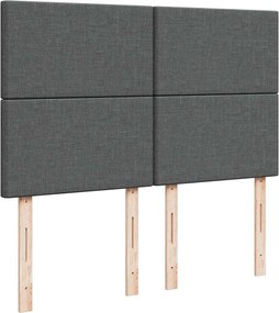 Box spring postel s matrací tmavě šedá 140x200 cm textil 3292073