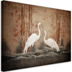 Gario Obraz na plátně Orientální ptáci a stromy Rozměry: 60 x 40 cm