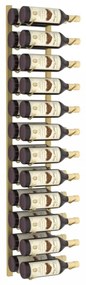 Nástěnný stojan na víno na 24 lahví černá Dekorhome Zlatá