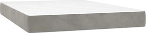 Box spring postel s matrací světle šedá 140x200 cm samet 3127733
