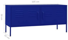 TV skříňka námořnicky modrá 105 x 35 x 50 cm ocel