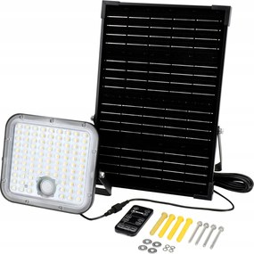 Solární Led Zářič Solpar 30W 4800LM 3000/4000K IP65 Černý