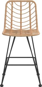 Barové stoličky 2 ks 45 x 56 x 103,5 cm PE ratan a ocel 319430