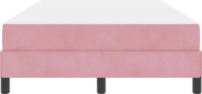 Postel s boxspringem s matrací Růžová 120 x 190 cm textil 3398682