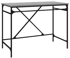 826722 vidaXL Psací stůl šedý sonoma 100x50x75 cm kompozitní dřevo a železo