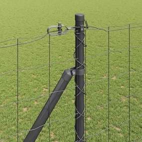 Evropský plot se hroty 10 x 1,6 m Ocel potažená PVC Šedá 3350665