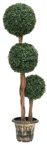Umělý zimostráz ve tvaru koule s květináčem zelený 119 cm 336514