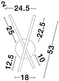 LED nástěnné svítidlo Reslin 24.5 bílé