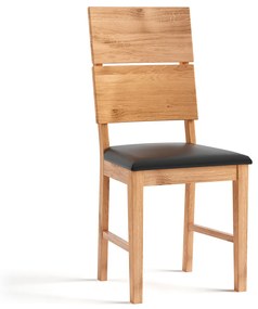 Bílý nábytek Dubová židle 02-CZ, masiv, černá
