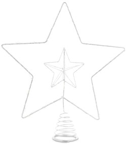 Vánoční led dekorace hvězda stříbrná 146975
