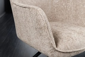 Designová otočná židle Rahiq šampaňská