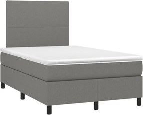 Box spring postel s matrací tmavě šedá 120x200 cm textil 3141602