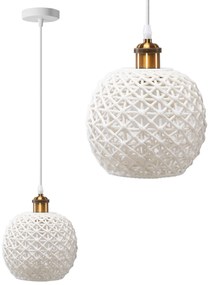 Toolight, keramická závěsná lampa 1xE27 APP1007-1CP, bílá, OSW-07535