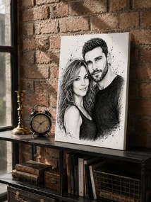 Foto obraz z vlastní fotky na plátno – Akvarelový romance styl – Originální dárek Rozměry obrazu: 70 x 100 cm