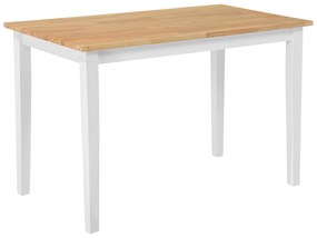 Bílá dřevěná jídelní souprava stolu a židlí GEORGIA Beliani