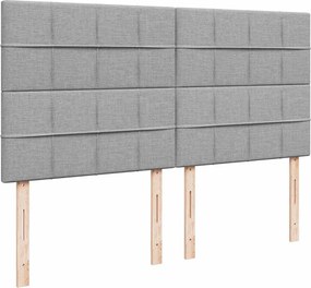 Box spring postel s matrací světle šedá 180 x 200 cm textil 3292135