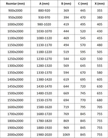 Mexen Exo sprchové dveře posuvné 155 cm, transparentní, černé - 8151-155-000-70-00