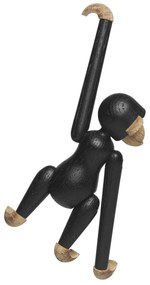 Kay Bojesen Dřevěná opička Monkey Mini Dark Oak 9,5 cm, černá barva, přírodní barva, dřevo