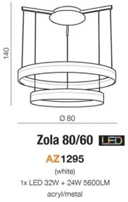 Designový lustr Zola