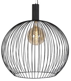 Designová závěsná lampa kulatá černá 70 cm - Wire Dos