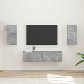 Sestava TV skříněk 4 ks Betonově šedá Kompozitní dřevo 3409153