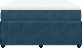Box spring postel s matrací tmavě modrá 160x200 cm samet 3285654