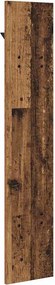 věšák, nástěnný, 1 prkno, háčky, kompozitní dřevo, 100x20x1,5 cm, staré dřevo, Dekorino TK20260016